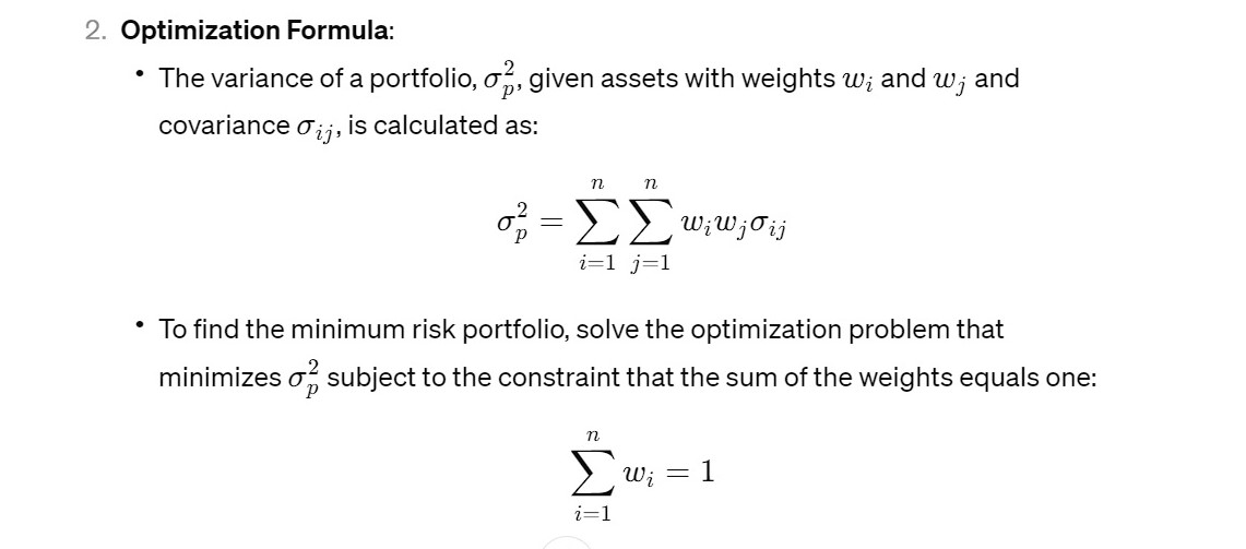 Minimum Risk Portfolio, Methods, Characteristics, Theories, Implications